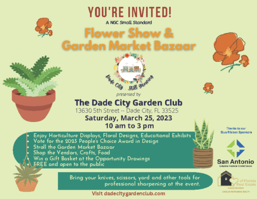 Small Standard Flower Show to be held March 25 in Dade City