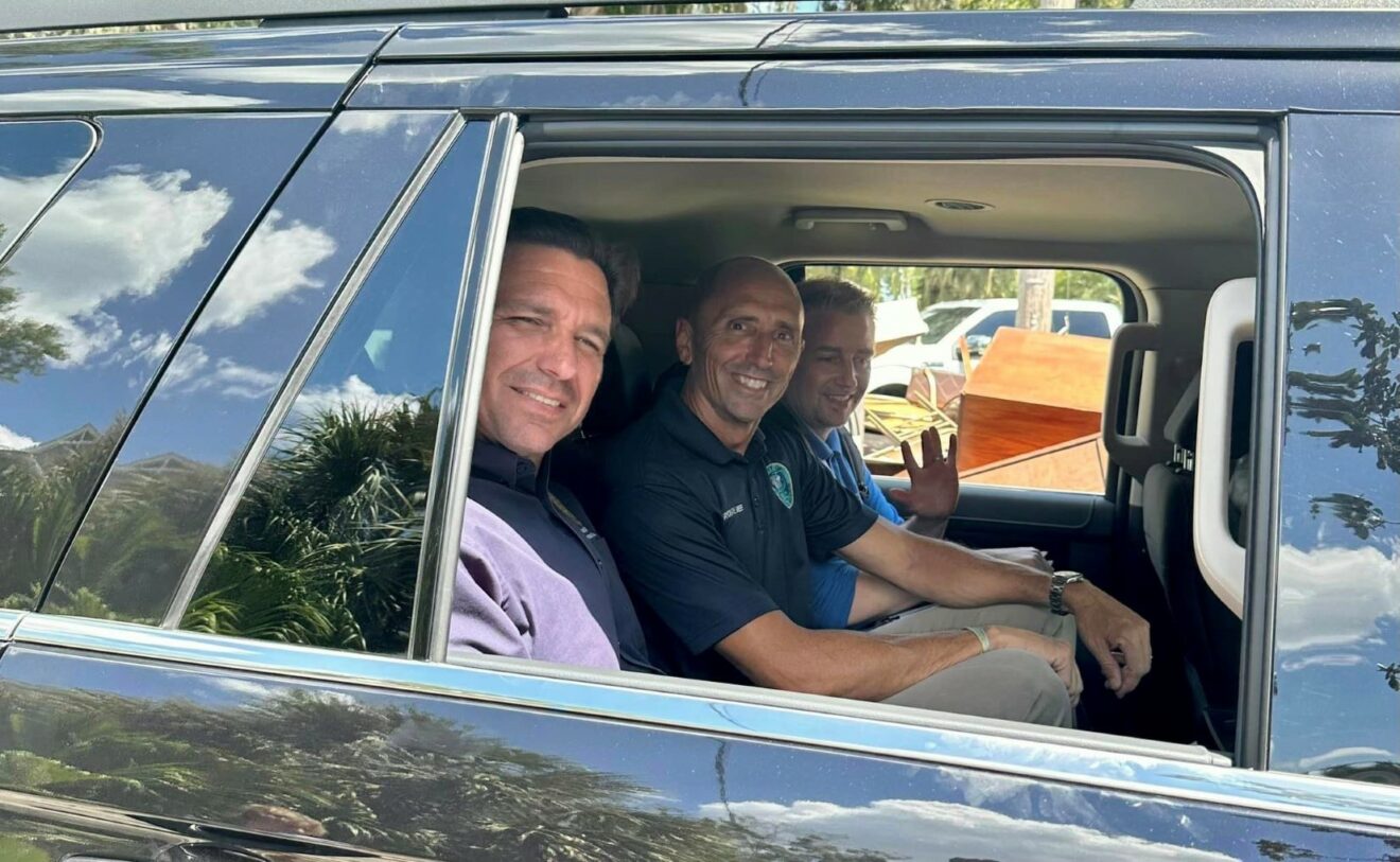 Governor Ron DeSantis Tours Crystal River with Mayor Joe Meek ...